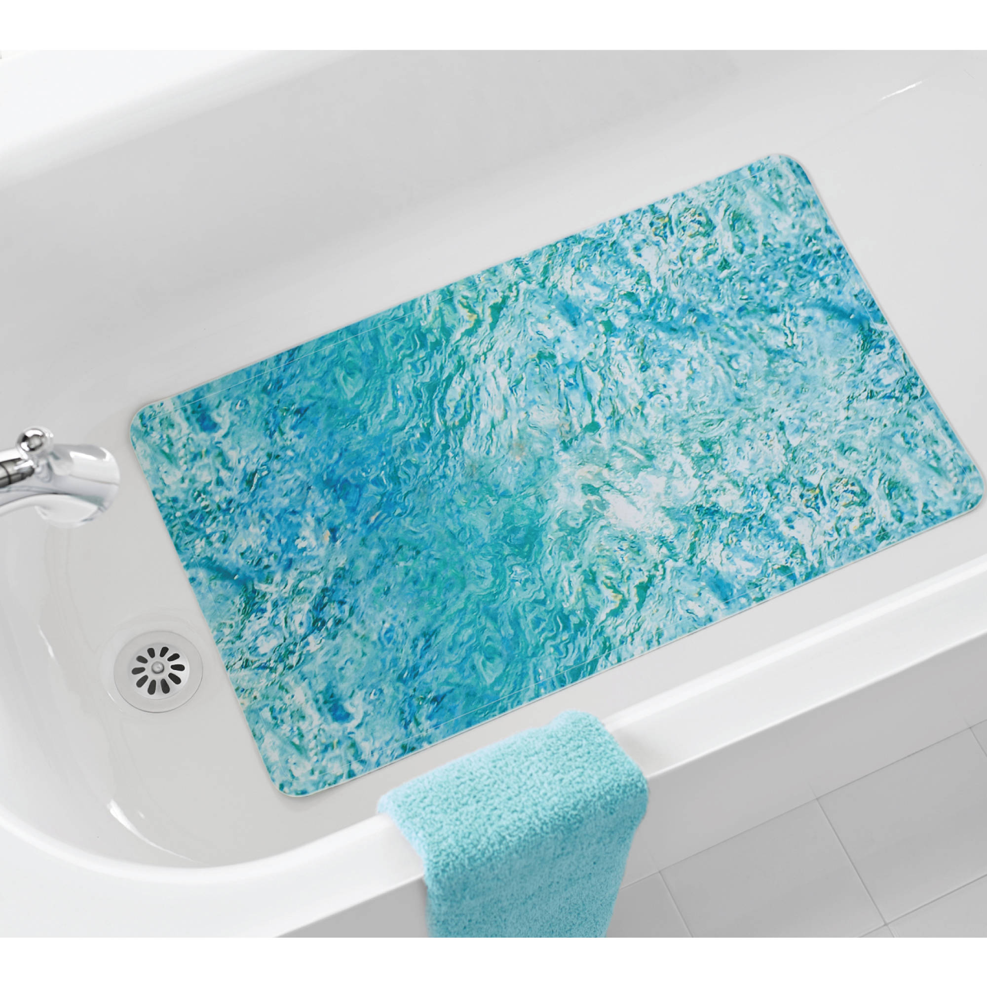 Mainstays Blue Novelty Rubber Non Slip Bath Mats 27 X 15 75 Mainstays Blue Novelty Rubber Non Slip Bath Mats 27 X 15 75