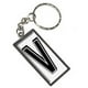 Letter V Initial Sprinkles Black White Keychain Key Chain Ring ...