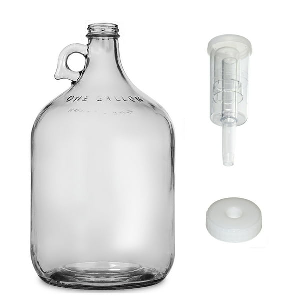 FastRack Glass Wine Fermenter Includes Airlock, 1 gallon Capacity ...