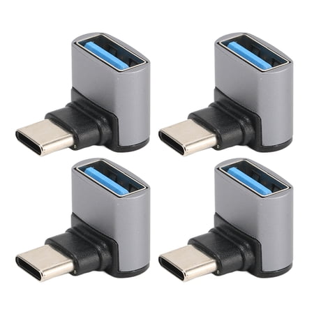 90 Degree USB To USB C Adapter, High Speed 4pcs Portable Small PVC ...