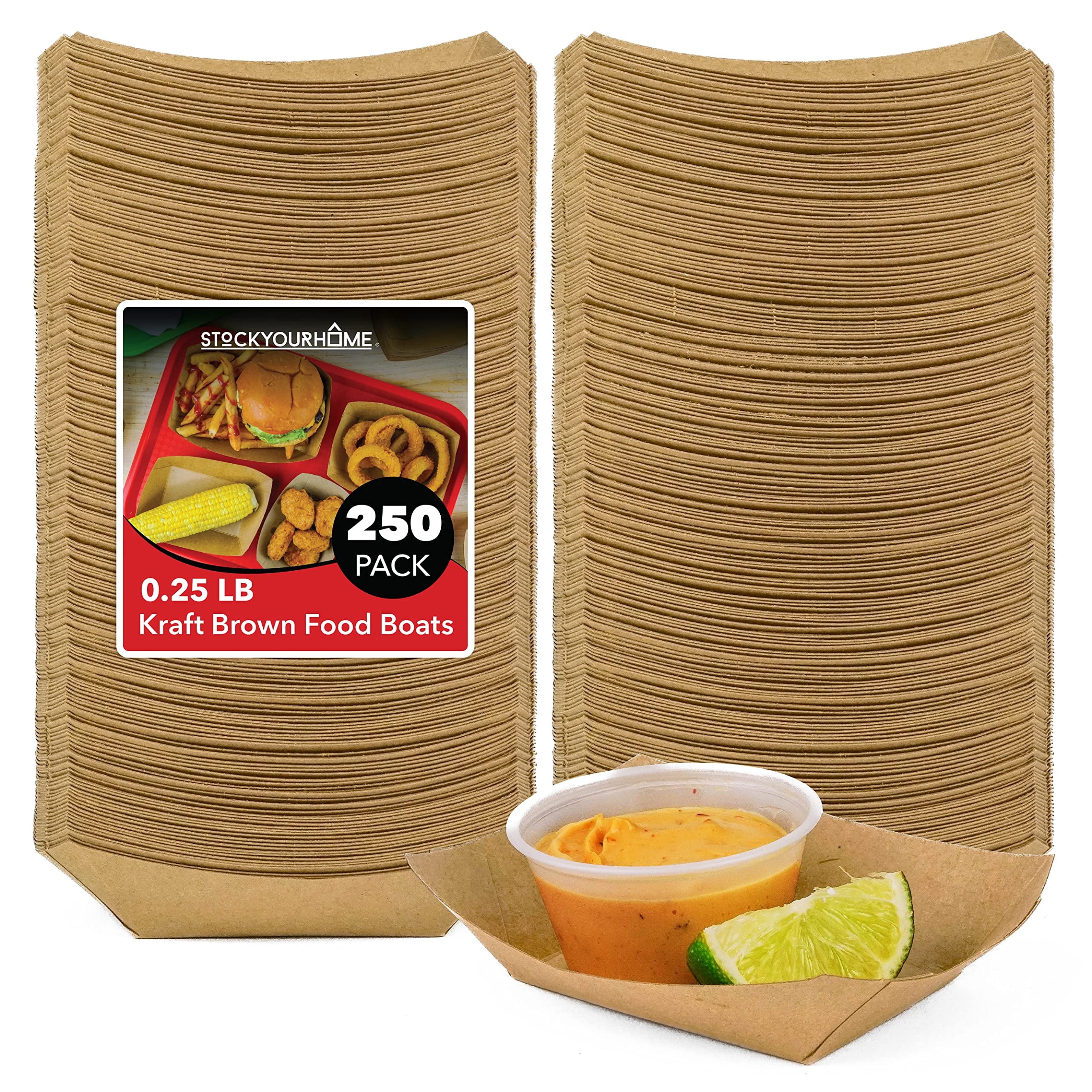 Insulated Food Delivery Bags ZENFUN 80 Pack Paper Food Serving Trays, 2 ...