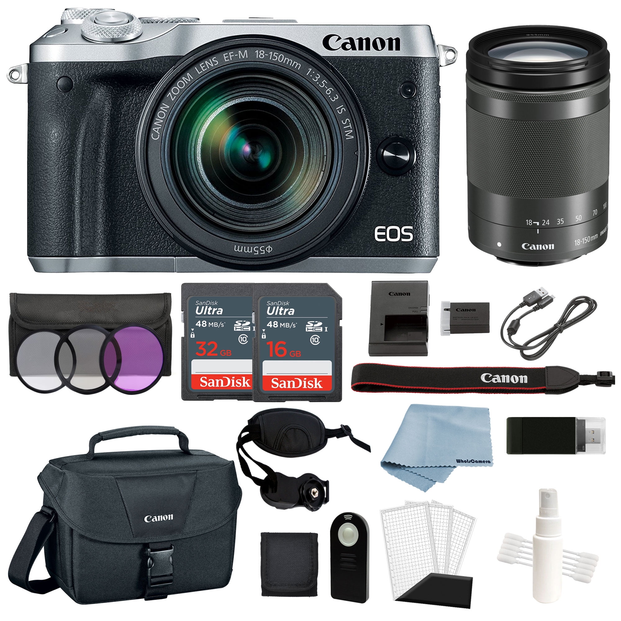 Canon EOS M6 Mirrorless Digital Camera Silver With 18-150mm Lens ...