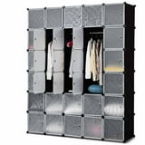 Topbuy 30 Cube Closet Cloth Shelves, Portable Wardrobe Bedroom Storage ...