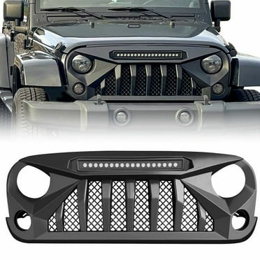 AMERICAN MODIFIED Hawke Front Grille for 2007-2018 Jeep Wrangler JK ...