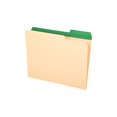 Top Office Manila Colored Tab File Folders, 1/3-Cut Tabs, Letter Size ...