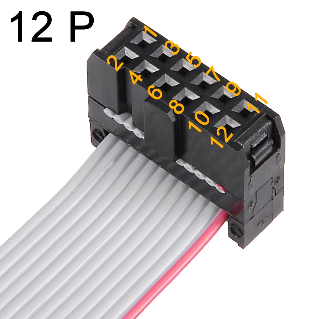 Buy IDC 12 Pins Connector Flat Ribbon Cable Female Connector 30cm 2 ...