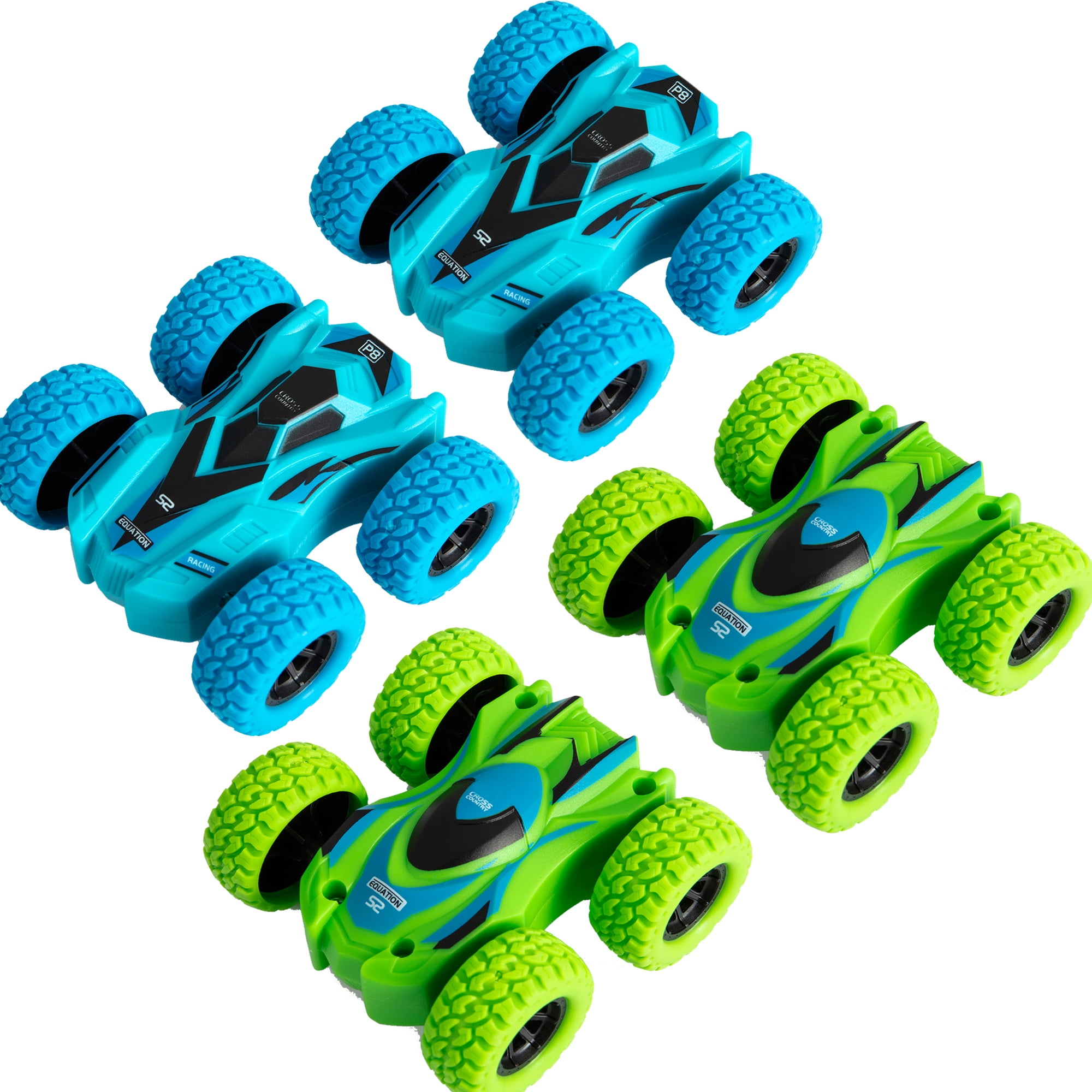 YouLoveIt 1 2 4 PACK Friction Powered Car Toys Double sided Stunt Flip YouLoveIt 1 2 4 PACK Friction Powered Car Toys Double sided Stunt Flip