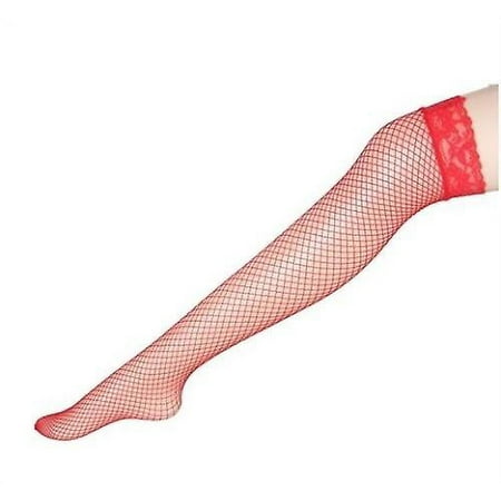 Lace Topped Thigh High Sheer Fishnet Stockings Ladies Sexy- Hold Ups ...