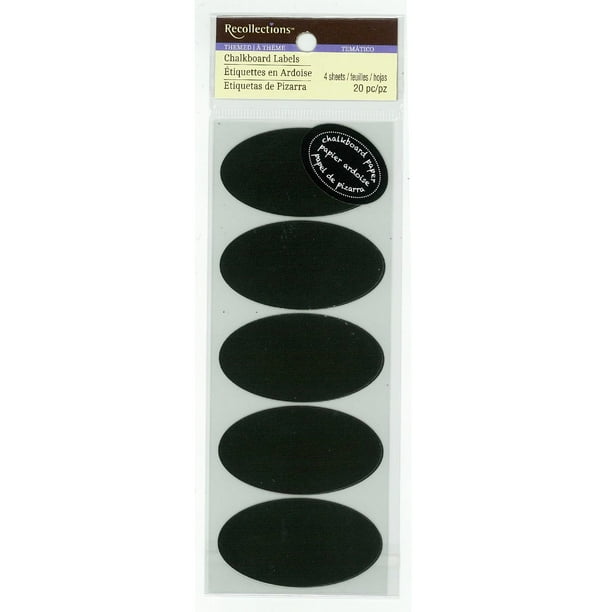 12 Packs: 20 ct. (240 total) Oval Chalkboard Labels by Recollections ...