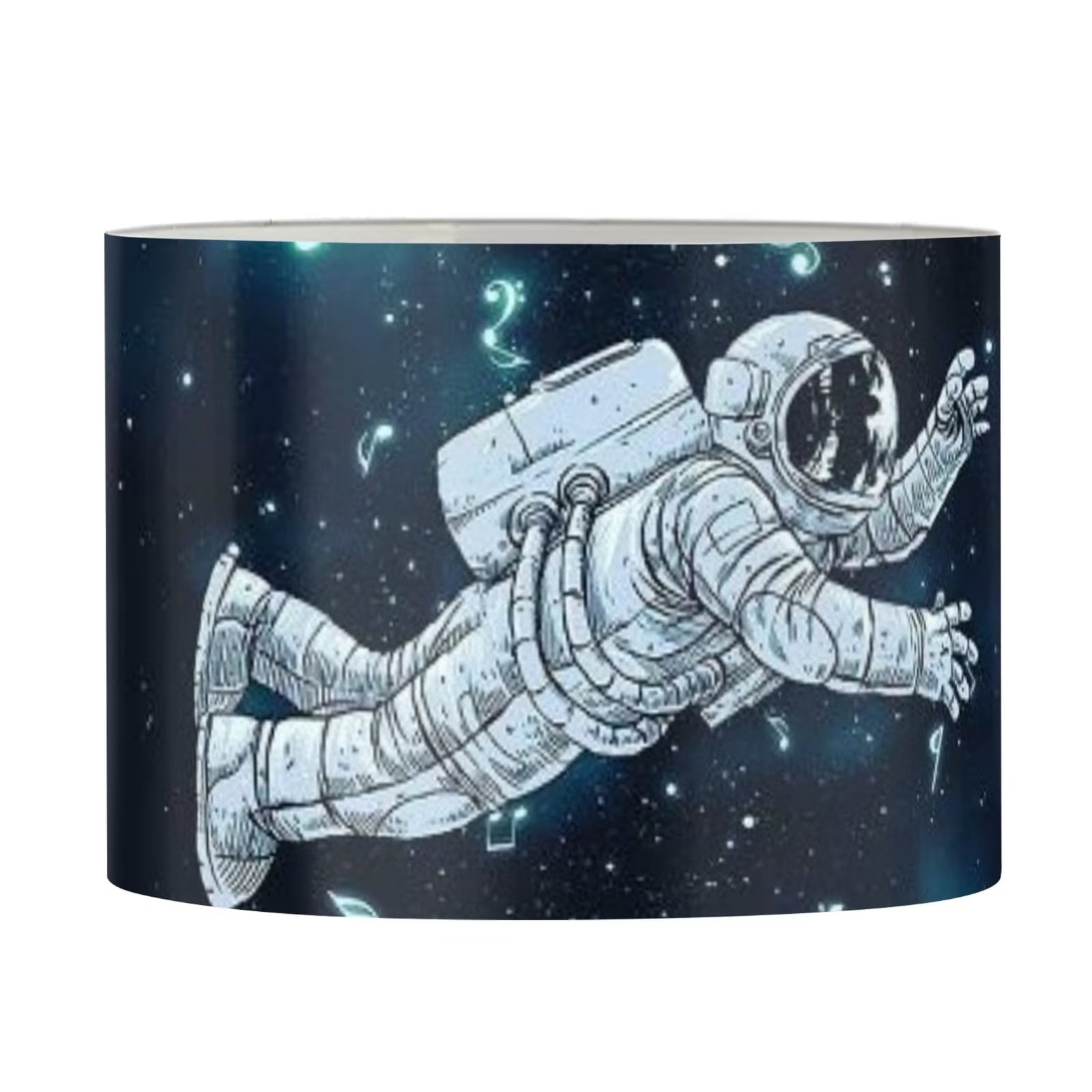 NETILGEN Outer Space Astronauts Table Lamp Shade Well Constructed Drum ...