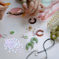 Random Glass Flower Beads Transparent Floral Beads Hibiscus Beads Blue ...