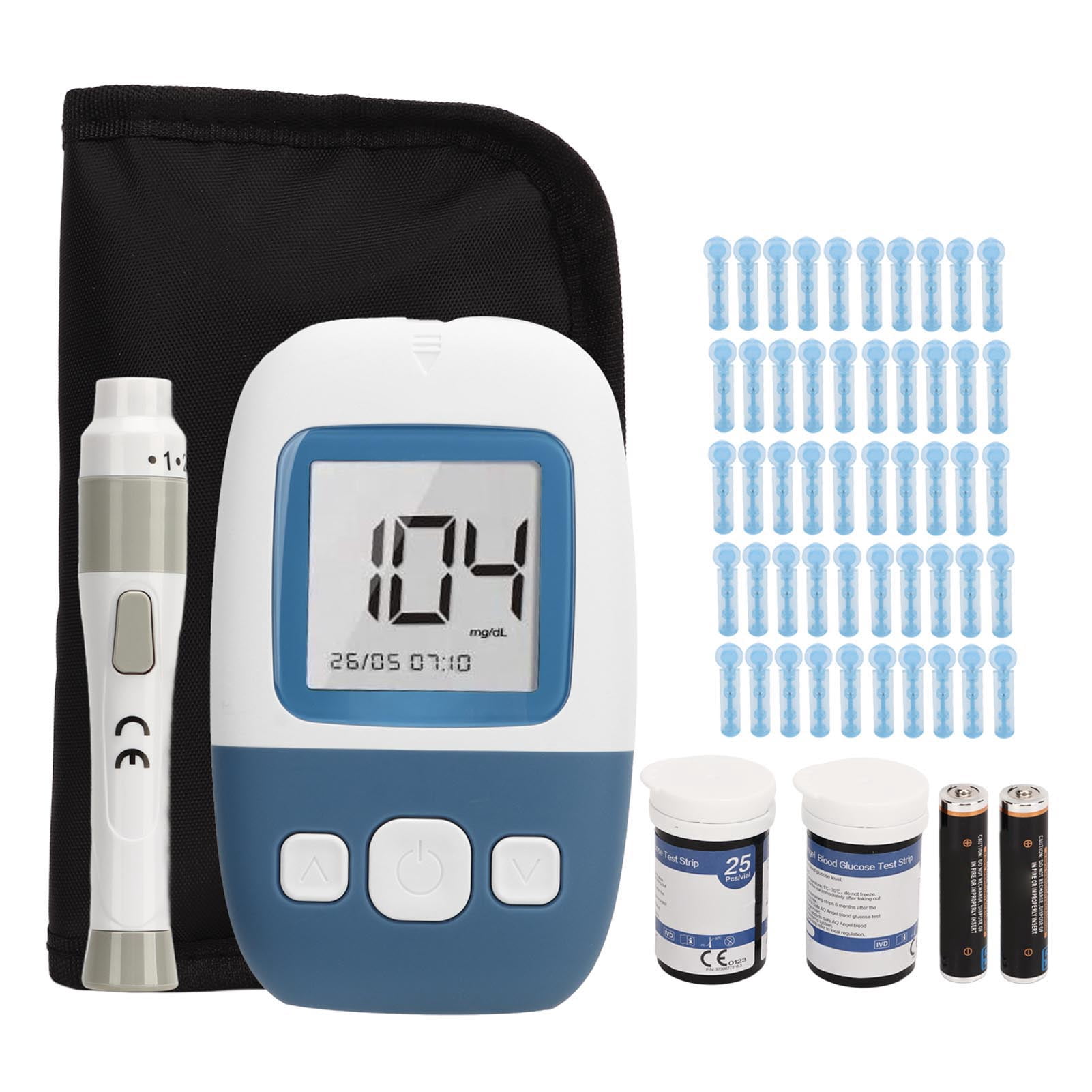 Kit de monitor de glucosa en sangre Código automático Alta precisión 5S ...