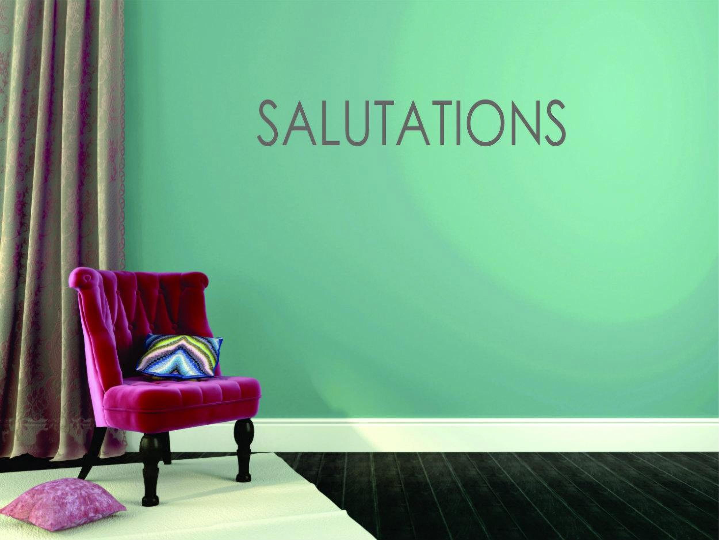 Salutations Vinyl Wall Decal for Home - Smile Guest Enter Family Loved ...