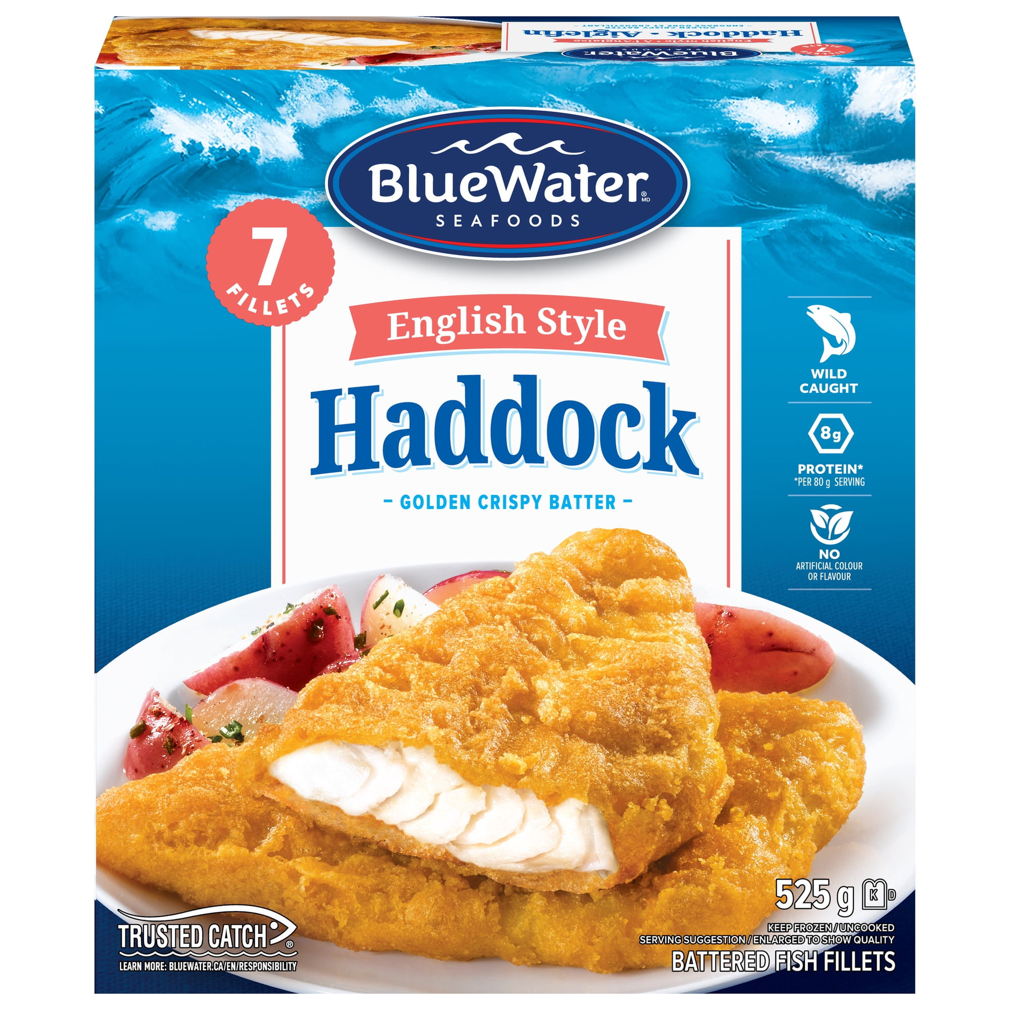 Click here for Bluewater Seafoods English Style Haddock  Wild Cau... prices