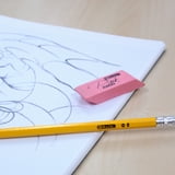 BAZIC Pink Bevel Eraser Blocks for Sketching Drafting Homework Office ...