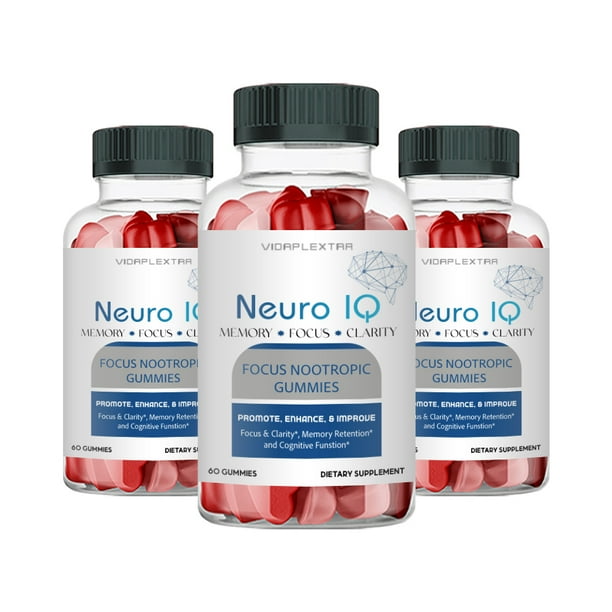 (3 Pack) Neuro IQ - NeuroIQ Focus Nootropic Gummies - Walmart.com