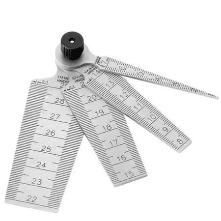 YERDGARY One Piece Stainless Steel Weld Cone Feeler Gauge Rulers Hole ...