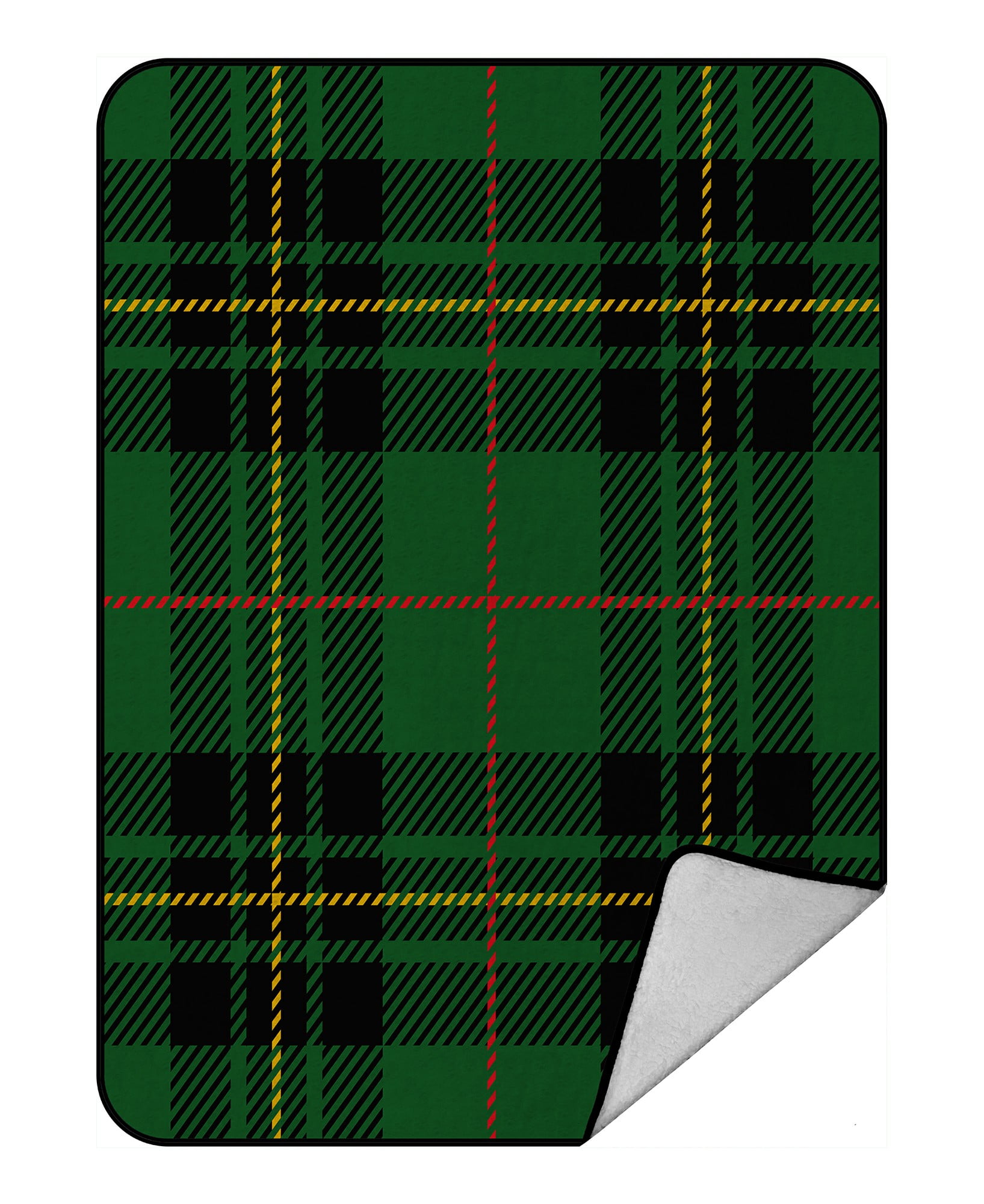 ECZJNT Clan Forbes Tartan Plaid Scottish Pattern Throw Blanket Fleece ...