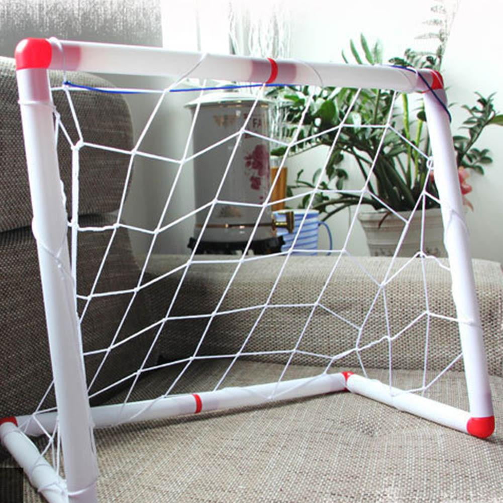 Qiilu Assemble Children Football Goal and Soccer Net Portable Outdoor ...