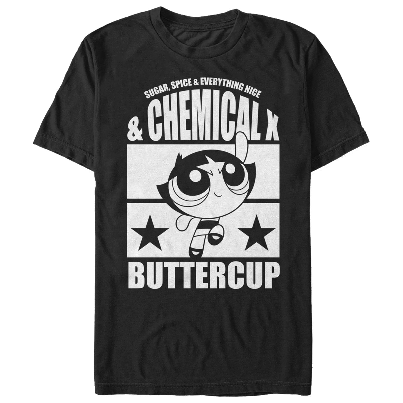 Men's The Powerpuff Girls Chemical X Buttercup Graphic Tee Black 2X ...