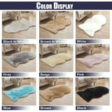 Rosnek Soft Faux Fur Wool Carpet Artificial Wool Sofa Bed Rug Plush ...