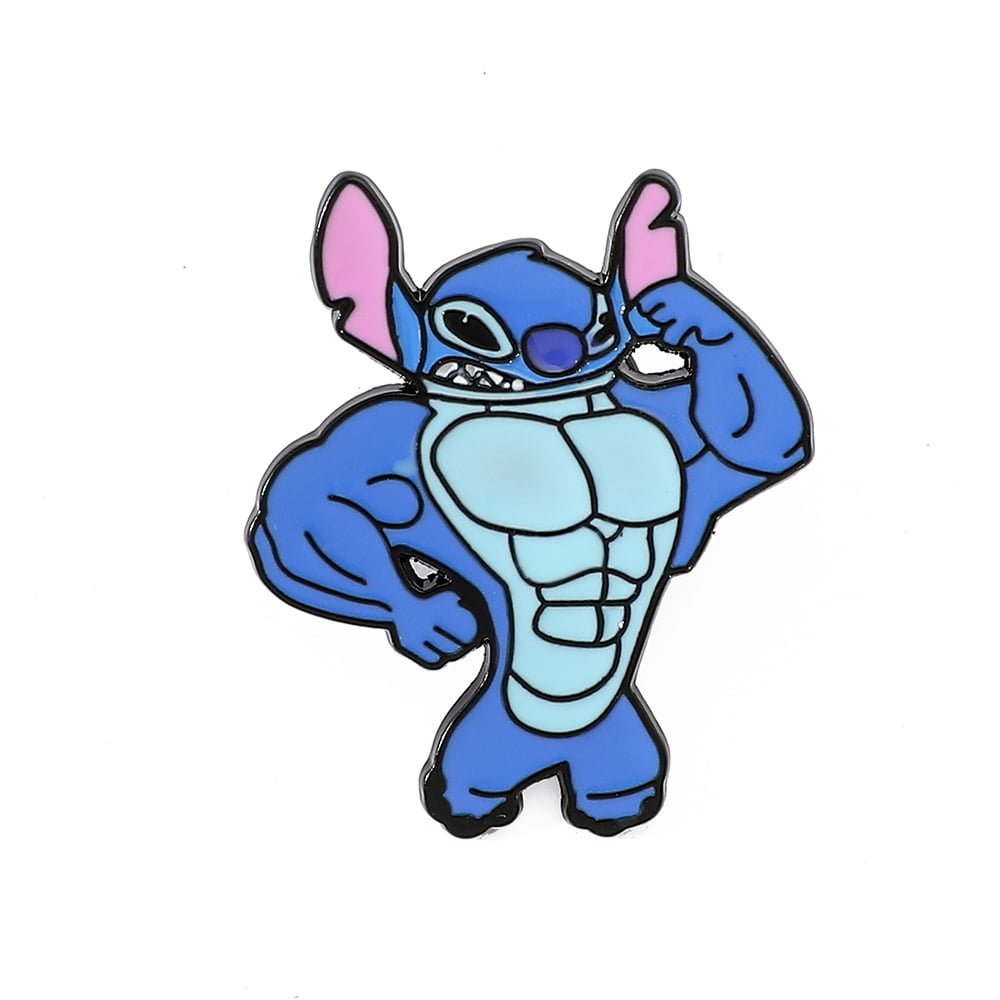 Pin de esmalte de Mickey Stitch para mujer, insignia de camisa, broche ...