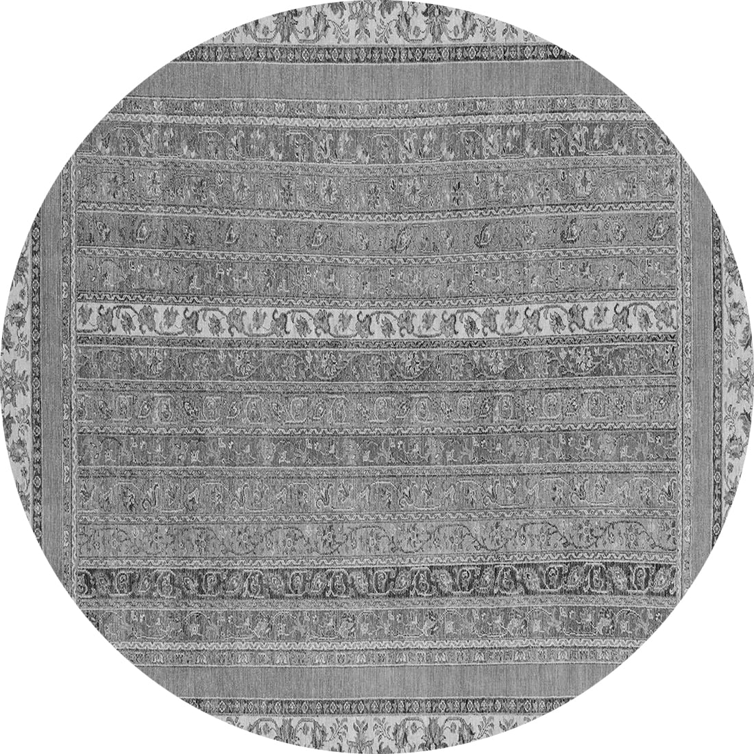 Ahgly Company Indoor Round Abstract Gray Modern Area Rugs, 6' Round ...