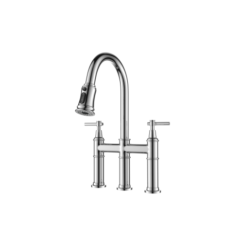 Bridge Kitchen Faucet with Pull-Down Sprayhead in Spot, 360 degrees ...