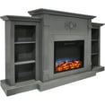 Cambridge Sanoma Electric Fireplace Heater with 72" Bookshelf Mantel ...