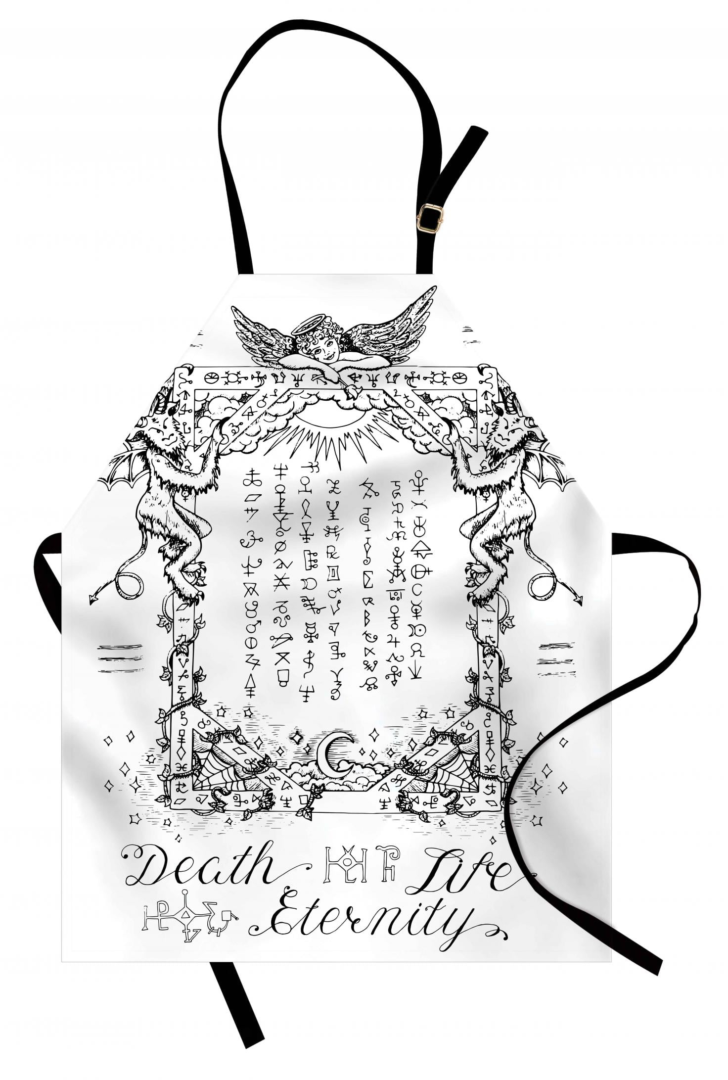 Occult Apron Gothic Medieval Magic and Spell Symbols Eternal Life ...