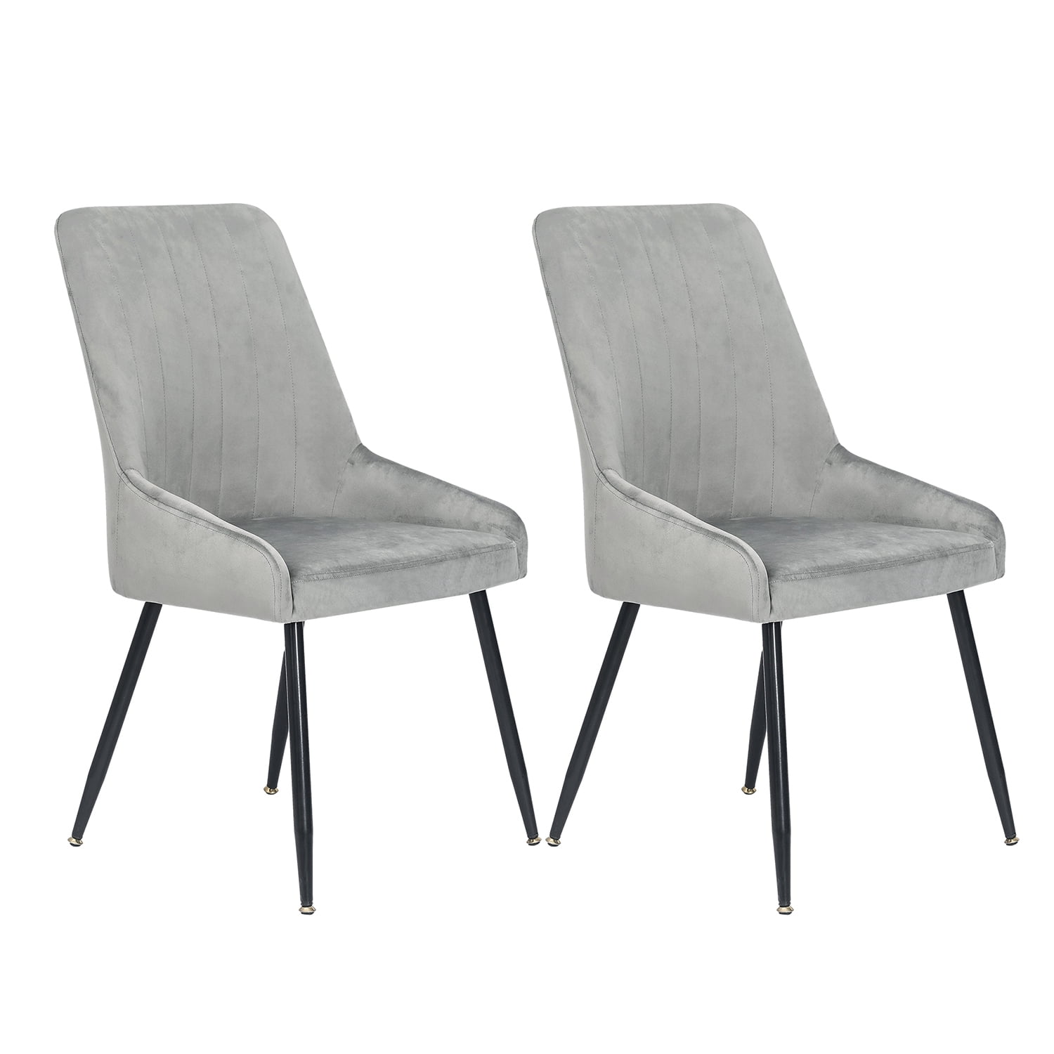 Homebeez Modern Velvet Upholstered Accent Dining Chair Set of 2 for ...