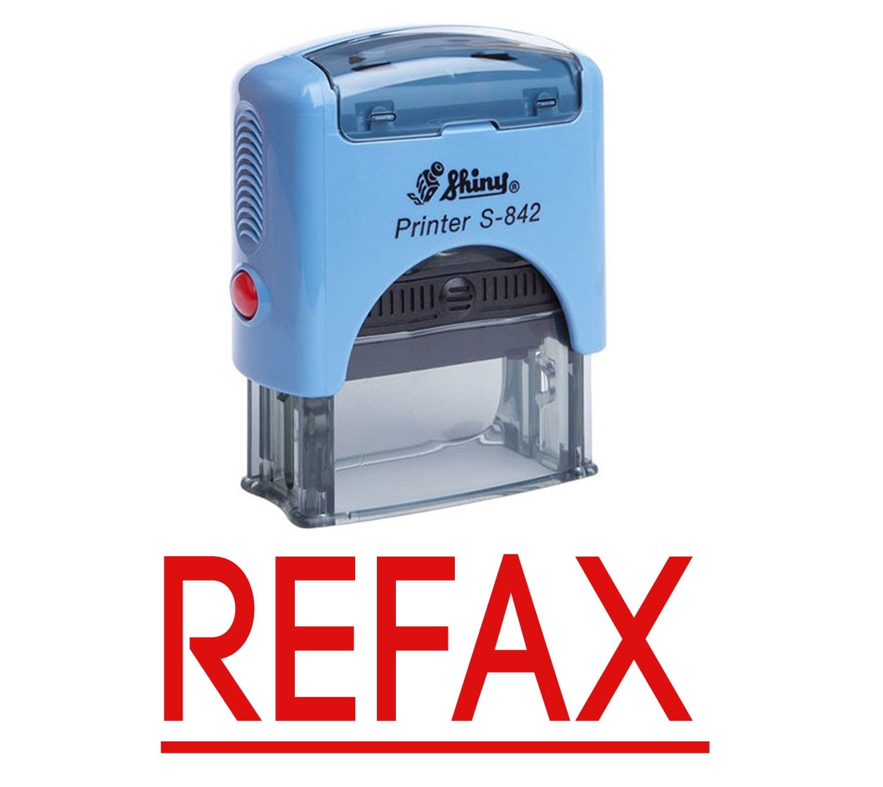 REFAX Self Inking Rubber Stamp Custom Shiny Office Stationary Stamp ...