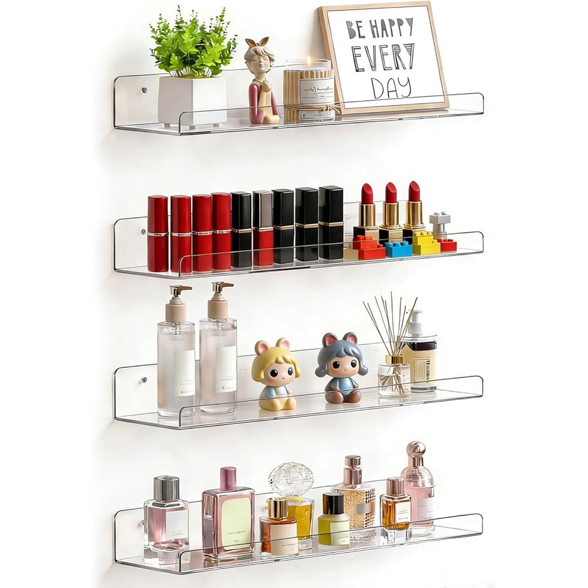 Click here for Ershilou Clear Acrylic Floating Wall Shelves  Wall... prices