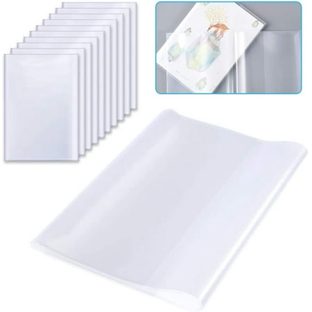 A5 Clear Book Cover, Adjustable Reusable Thickened Clear Plastic Book ...