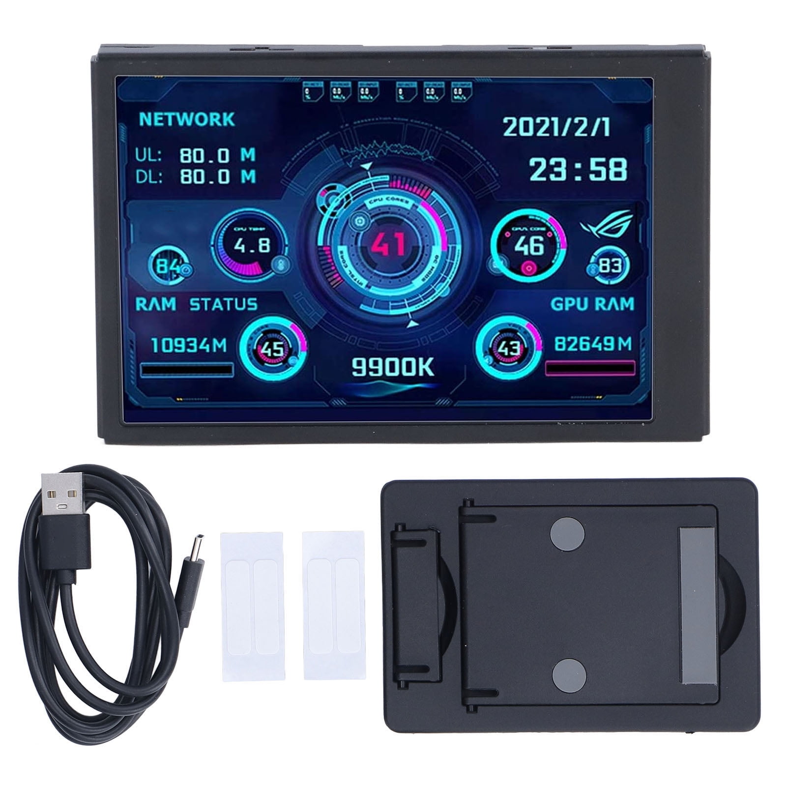 Buy CPU GPU RAM HDD Data Monitor, 3.5in Horizontal Vertical Switching ...