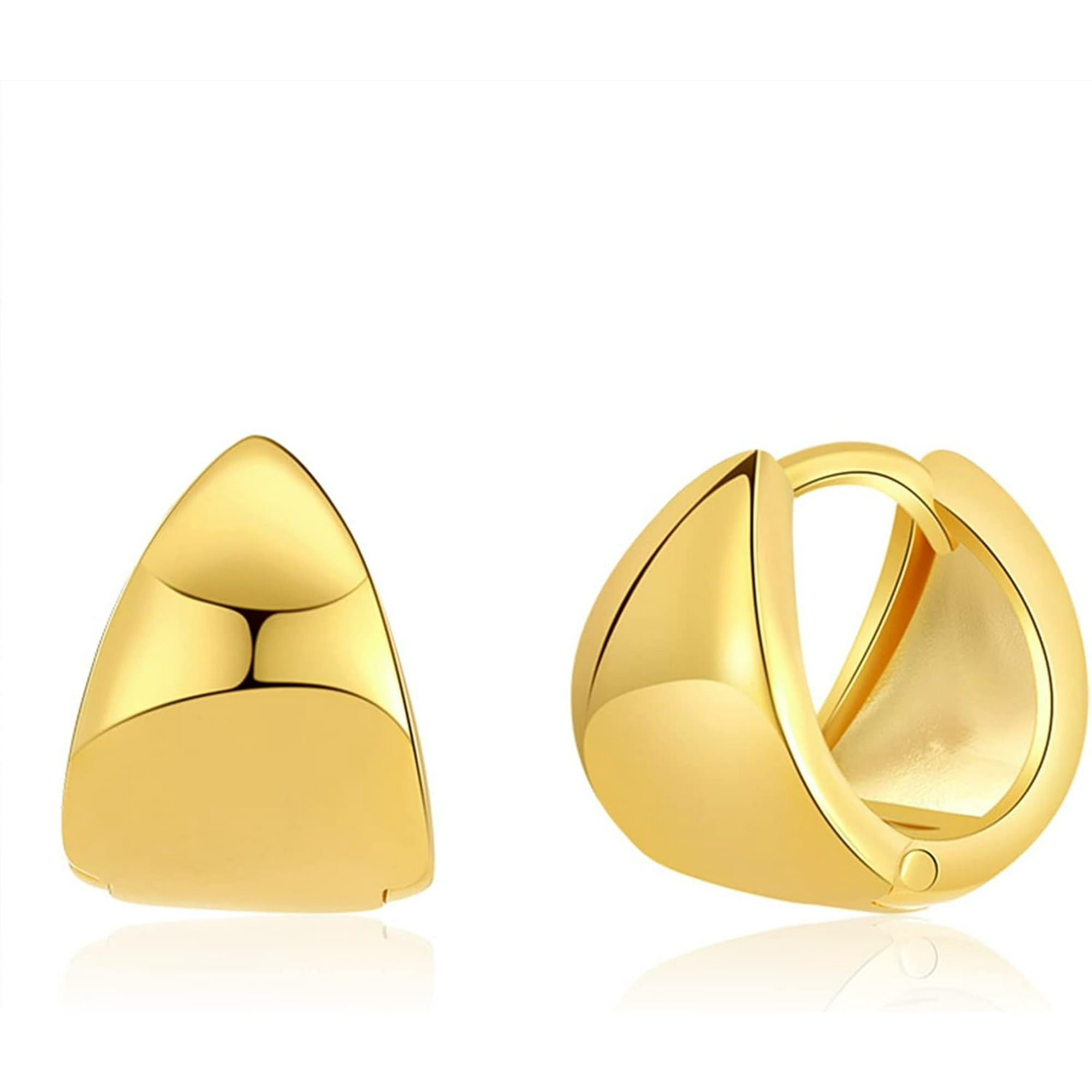 Click here for Hahdaxia Gold Huggies Earrings For Women Gold Chun... prices