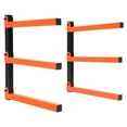 Kojem Black and Orange 3-Level Wall Mounted Lumber Storage Rack, Heavy ...