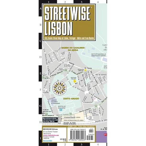 Streetwise Lisbon Map: Laminated City Center Street Map of Lisbon ...