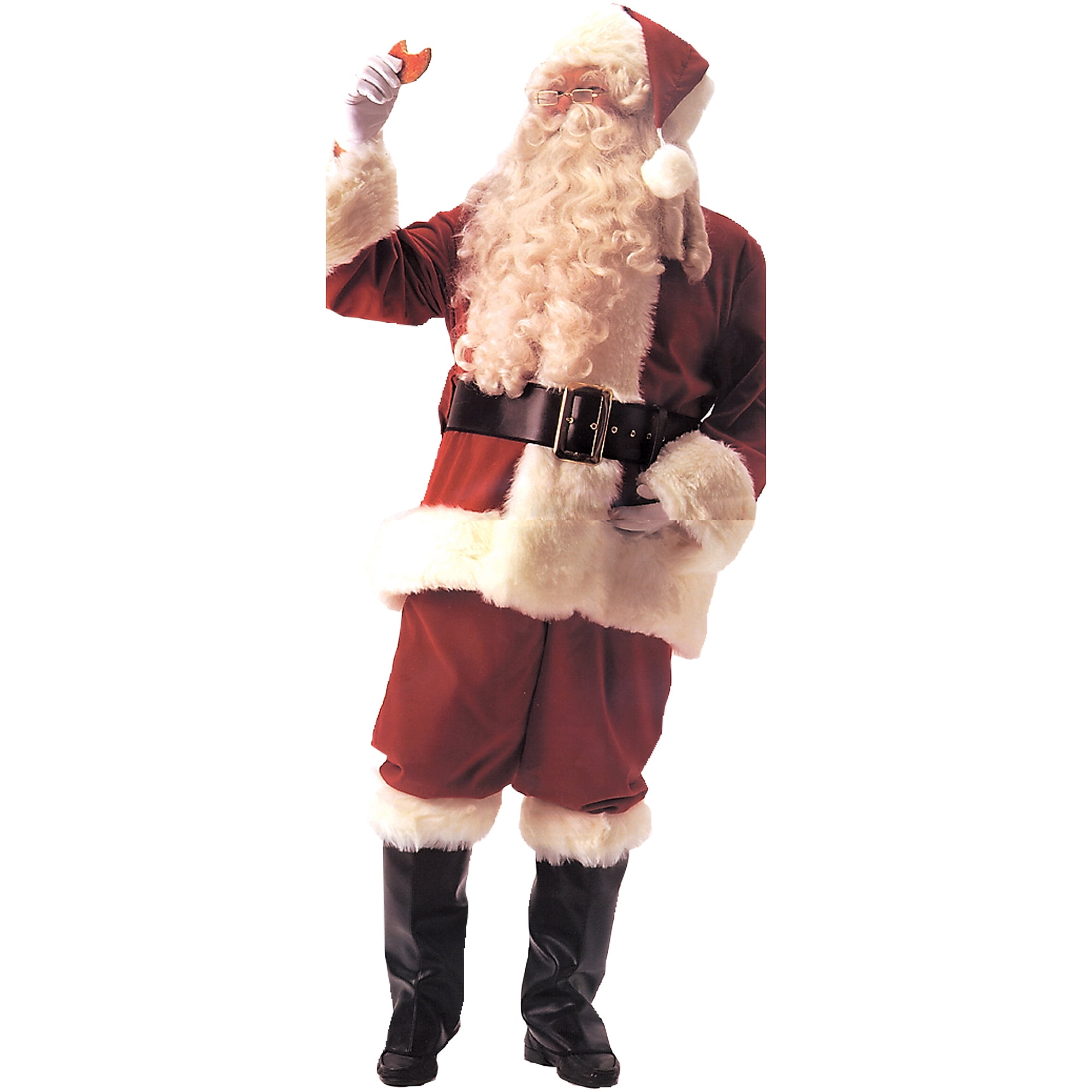 Santa Suit Deluxe Velvet Adult Costume - Walmart.com
