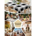Black White Plaid Tablecloth Rectangle Table Cloth 60x102 , Waterproof ...
