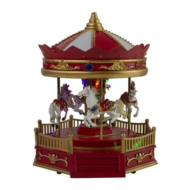 Roman LED Lighted Musical Animated Carousel Tabletop Decoration - 8 ...