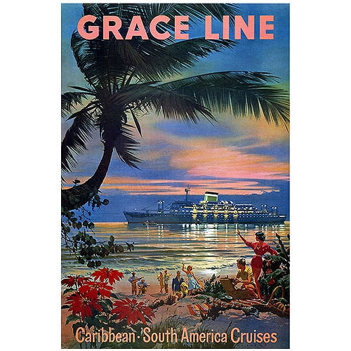 Trademark Fine Art "Grace Line Cruises" Canvas Art - Walmart.com