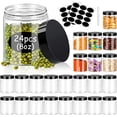 PYAN-8oz Plastic Jars with Lids 24 Pack Clear Plastic Slime Containers ...