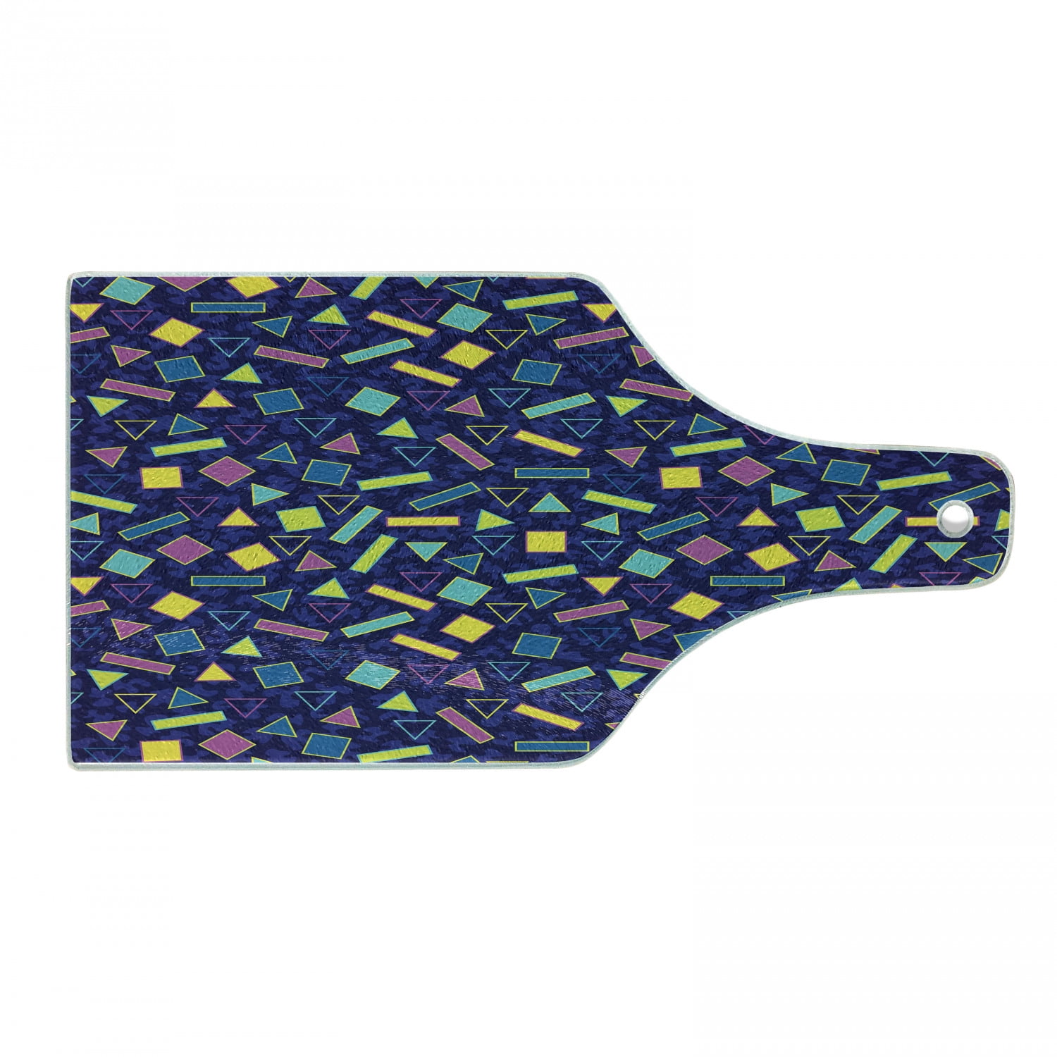 Funky Cutting Board, Retro 80`s Memphis Fashion Style Vibrant Triangles ...