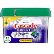 Cascade Total Clean ActionPac Dishwasher Detergent Pacs Lemon Scent ...