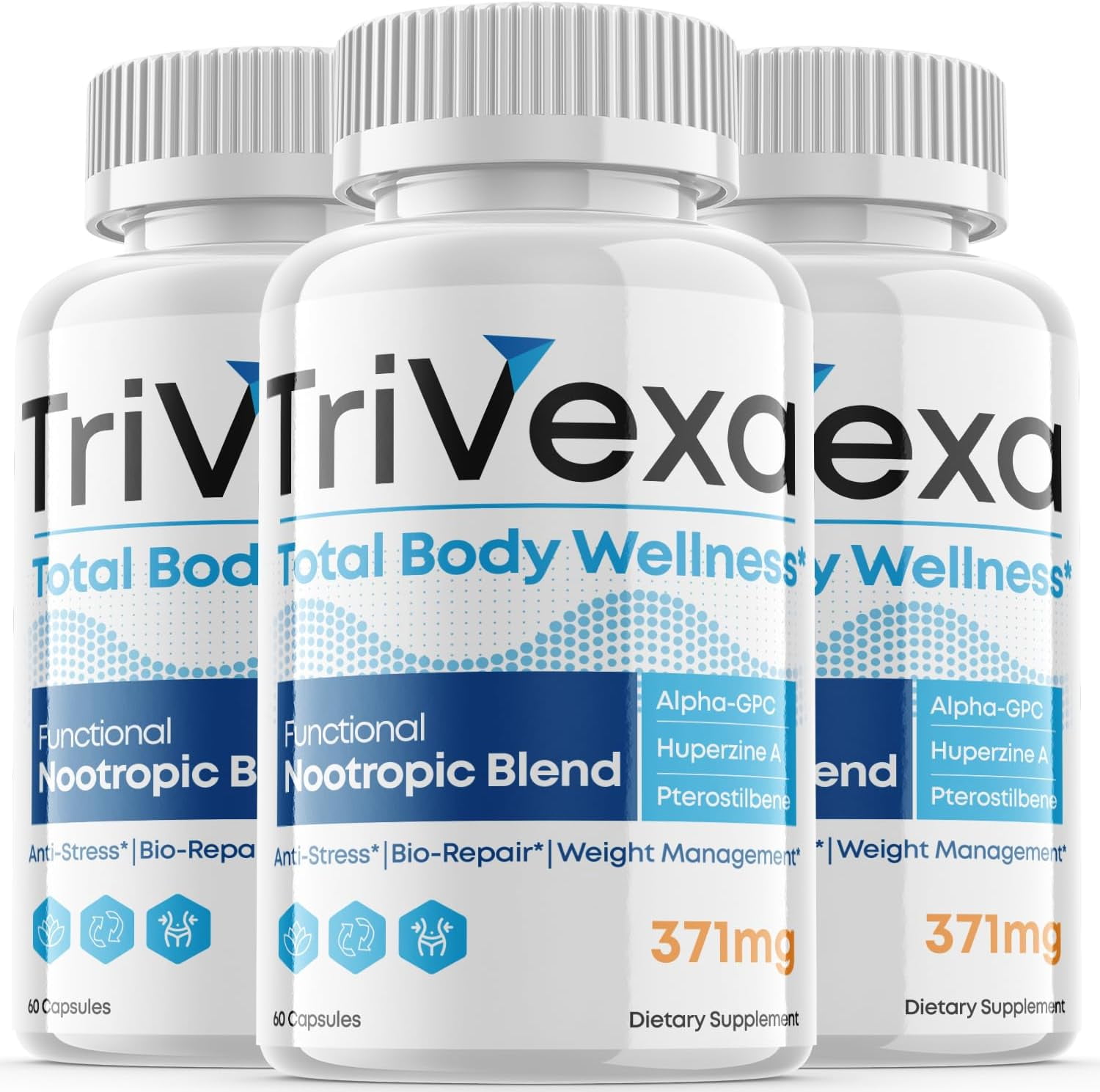 (3 Pack) TriVexa - Total Body Wellness - Dietary Supplement for Focus ...