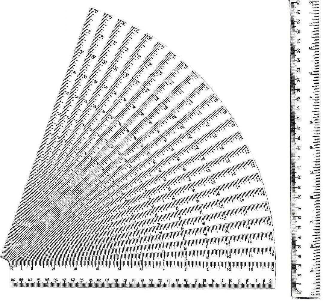 Paquete de 30 reglas de plástico transparente, regla Flexible de 12 ...