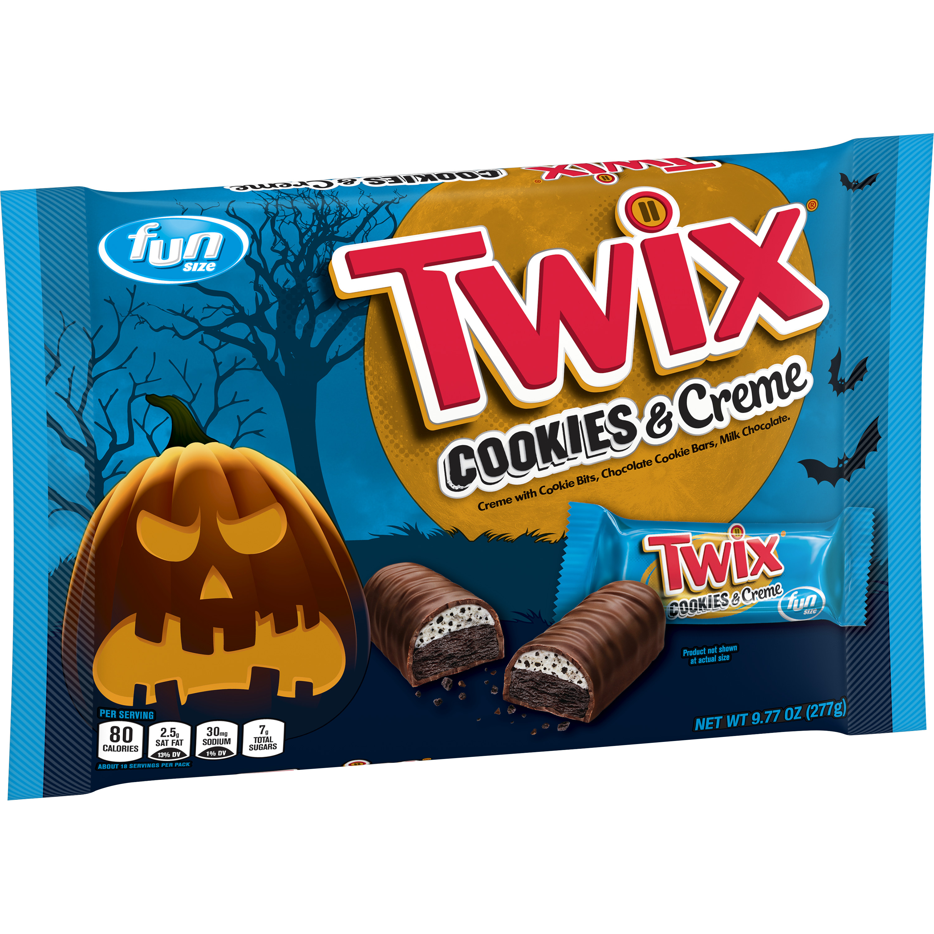 TWIX Cookies And Creme Halloween Fun Size Candy Bars 9 77 Oz Bag
