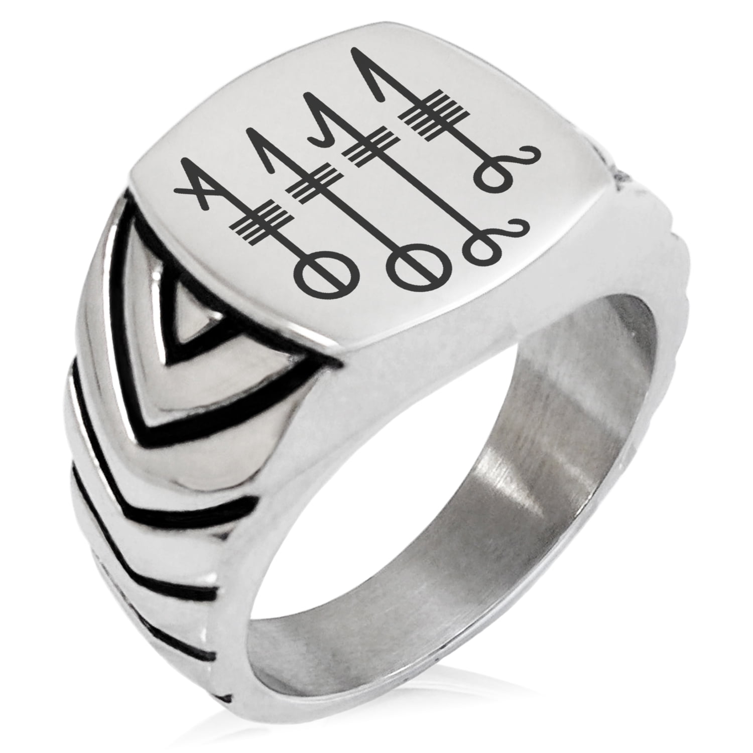 Stainless Steel Svefnthorn Volsungs Viking Norse Chevron Pattern Biker ...