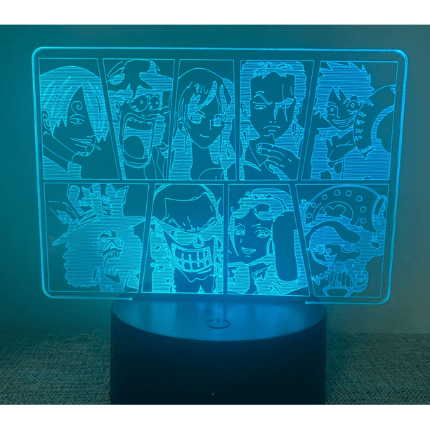 One Piece anime series touch remote control creative 3D night light ...